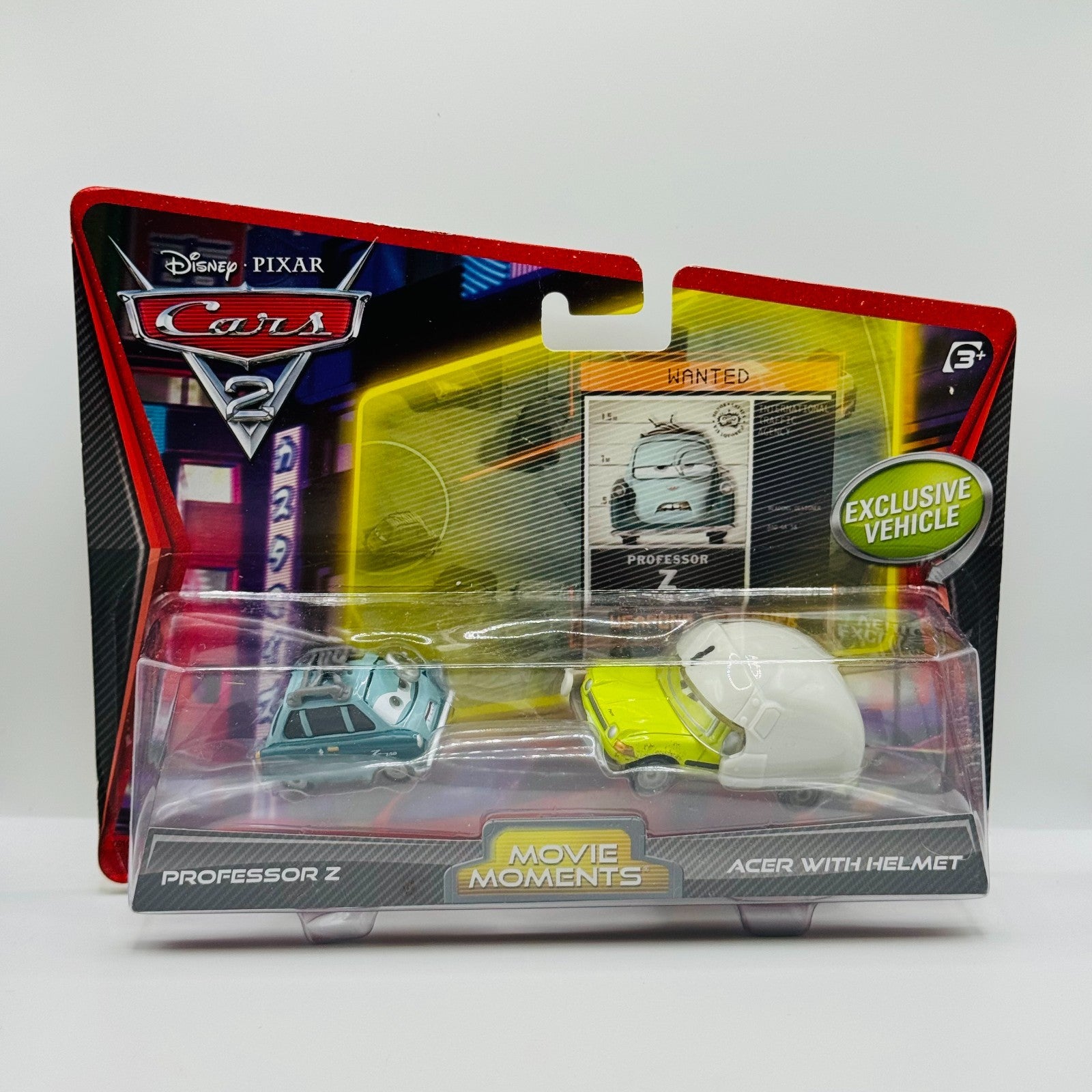 Disney Pixar Cars - PROFESSOR Z & ACER WITH HELMET 2012 - 1:55 Diecast ...