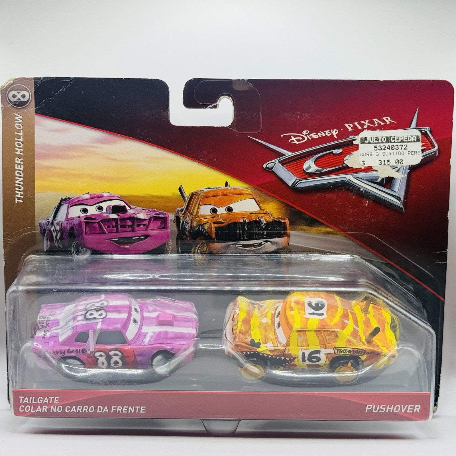 Disney Pixar Cars - TAILGATE & PUSHOVER Thunder Hollow Demo Derby - 1 ...